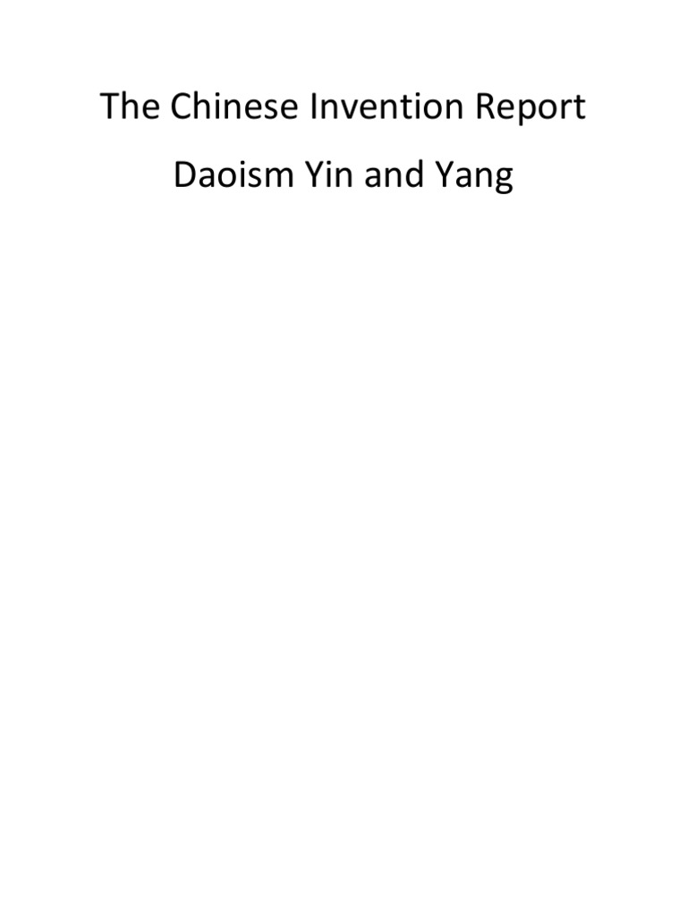 The Chinese Invention Report Cover Page | PDF