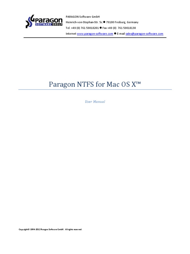 Paragon Manual | PDF | File System | Computer File