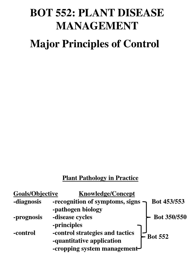 10 Principles of Disease Management | PDF | Microbiology | Botany