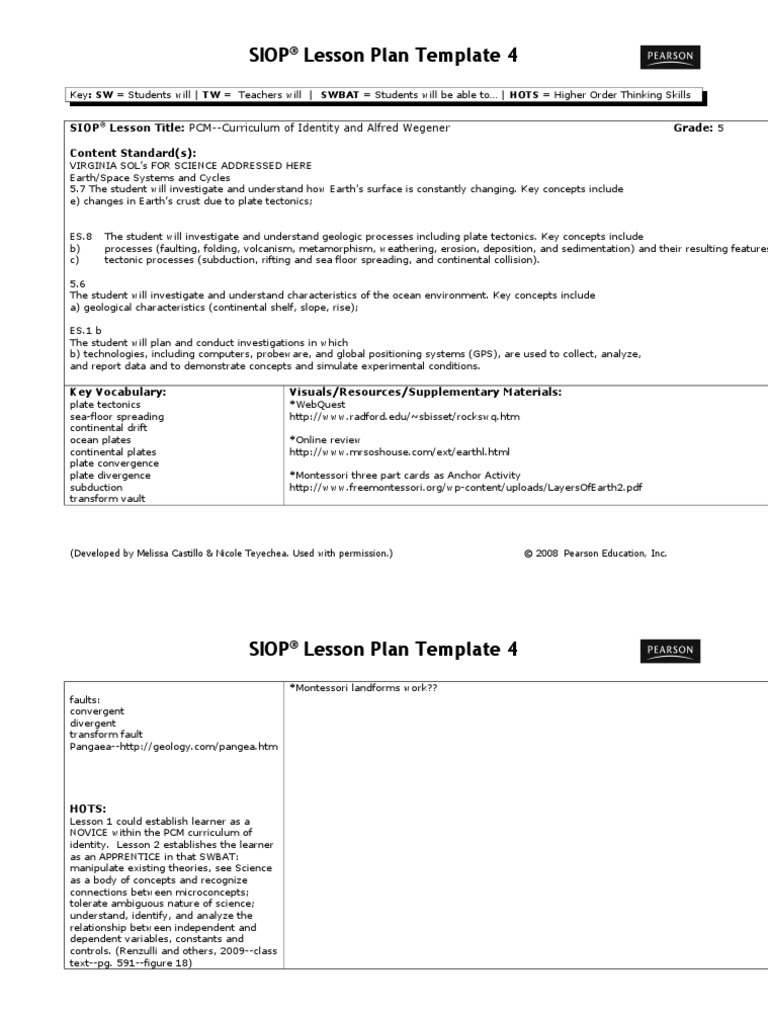 Lesson 2 - Tectonic Plates and Alfred Wegener | PDF | Plate Tectonics ...
