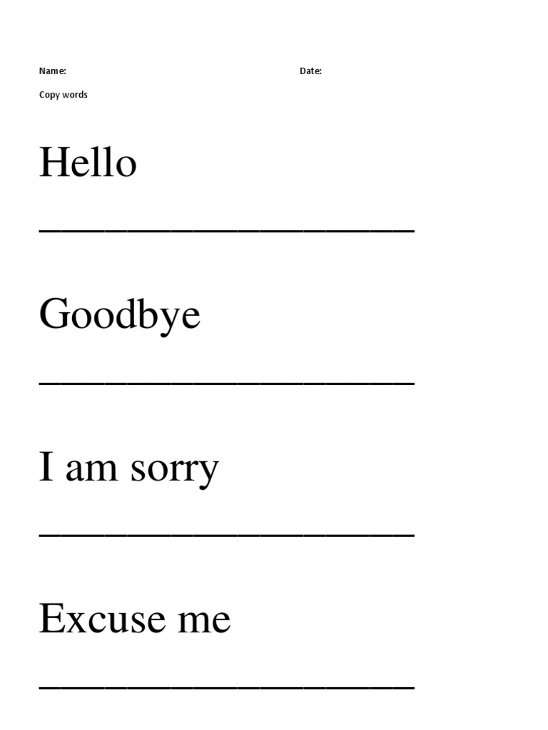 Word Copying Guide | PDF