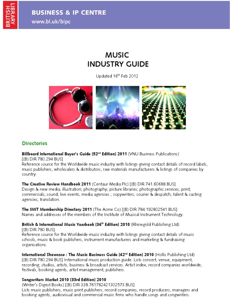 Music Industry Guide | PDF | Music Industry | Mass Media
