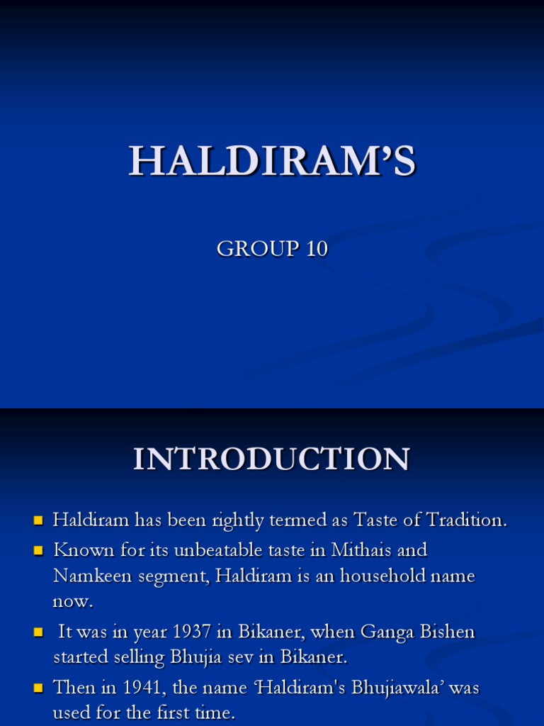 HALDIRAM'S | PDF | Retail | Distribution (Business)