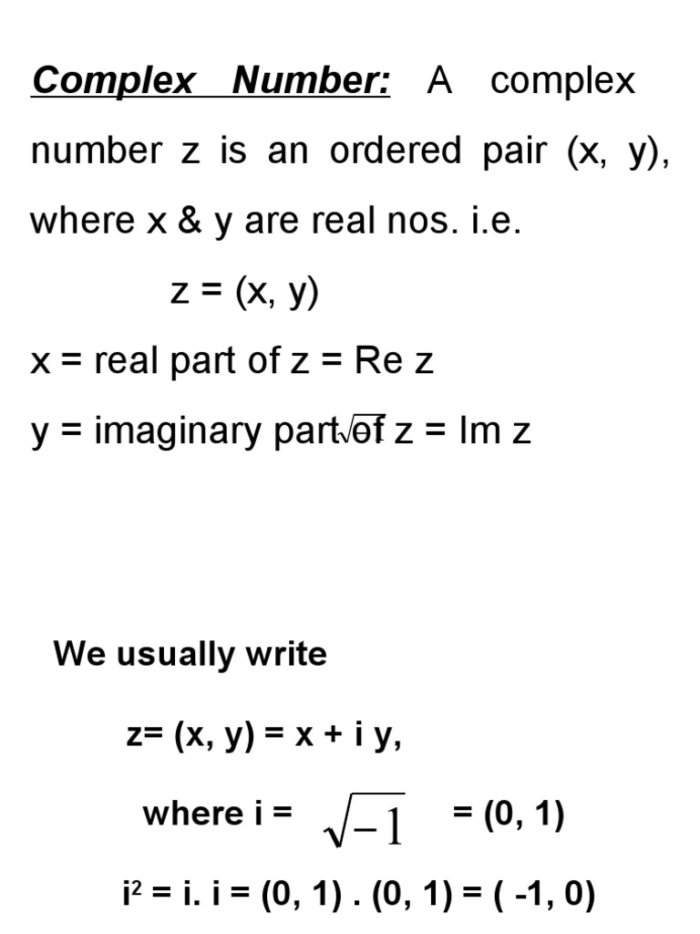 Complex Number: A Complex | PDF