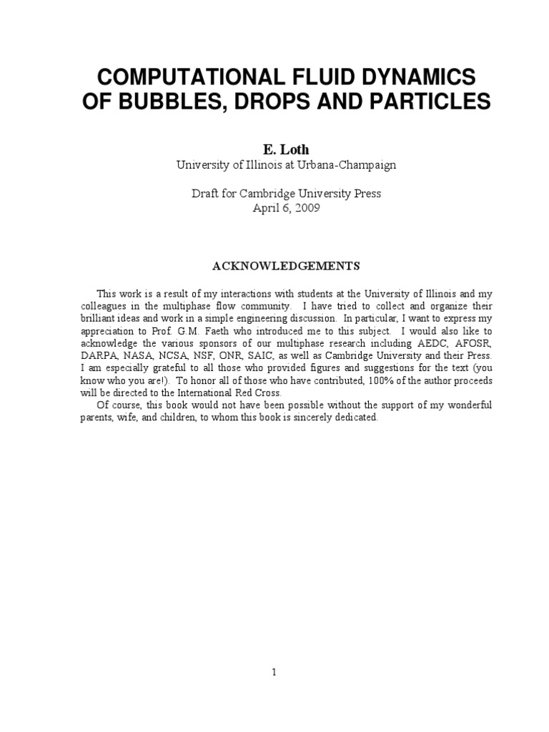 Computational Fluid Dynamics of Bubbles, Drops and Particles | PDF ...