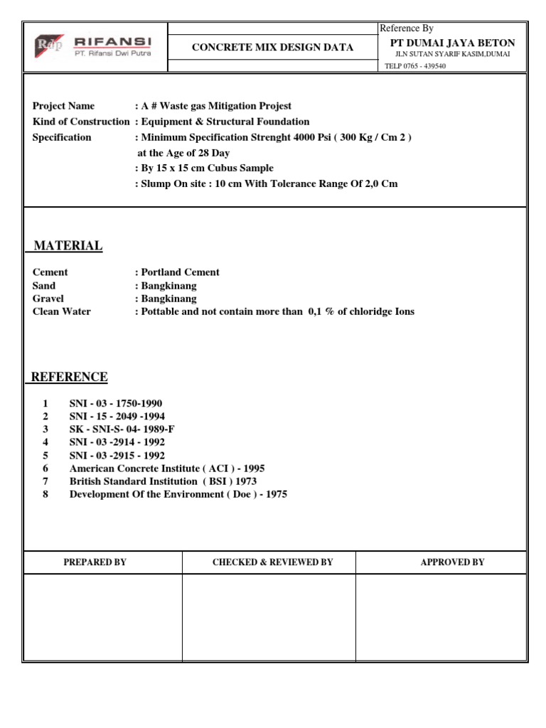 Site Mix Design | PDF | Concrete | Building Materials