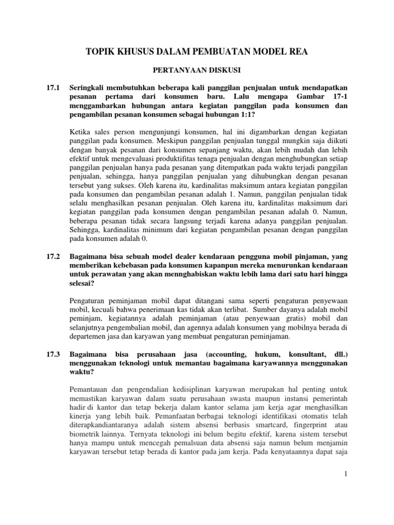 Special Topics in Rea Modeling | PDF | Bisnis