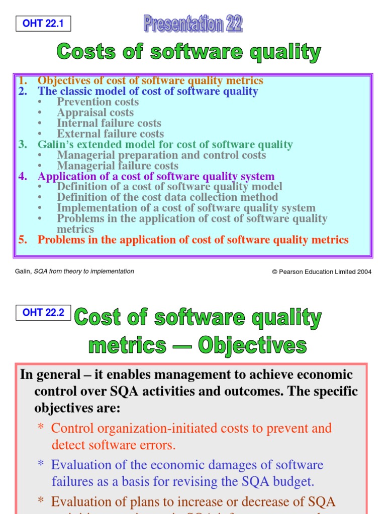 Objectives of Cost of Software Quality Metrics | PDF | Software Quality ...