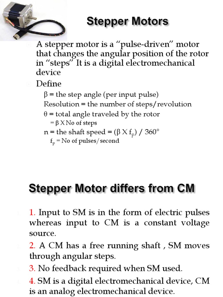 A Stepper Motor Is A "Pulse-Driven" Motor That Changes The Angular ...