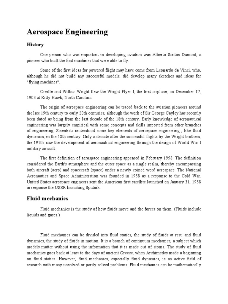 History and Principles of Aerospace Engineering | PDF | Orbit | Control ...