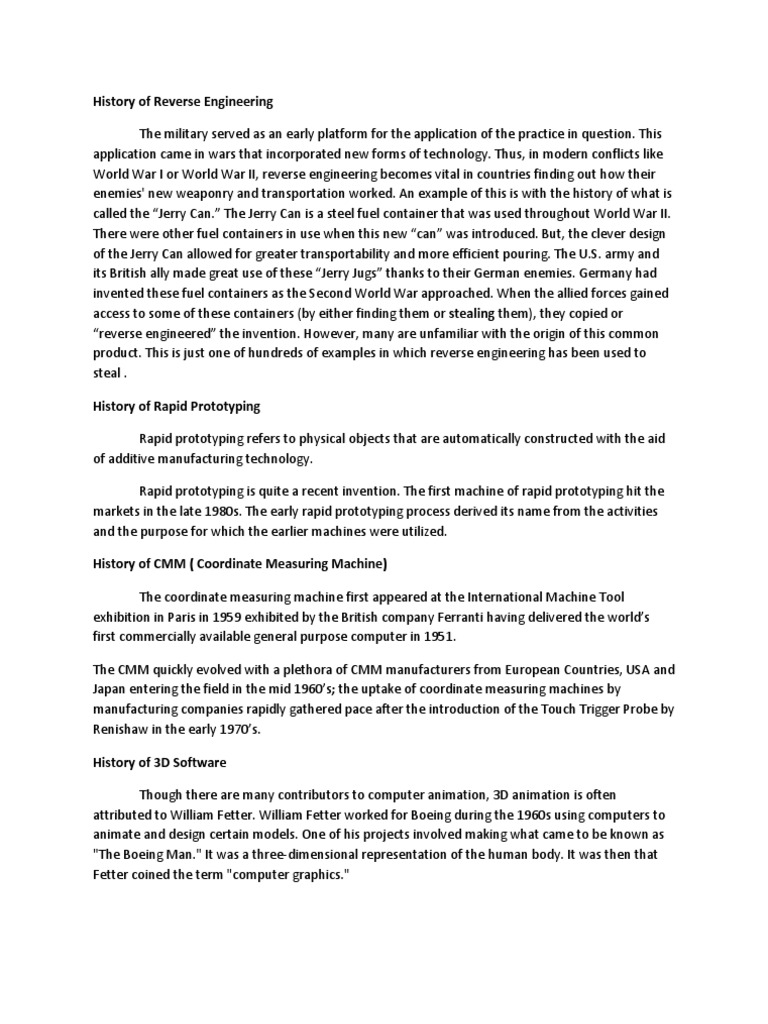 History of Reverse Engineering | Download Free PDF | Computing And ...