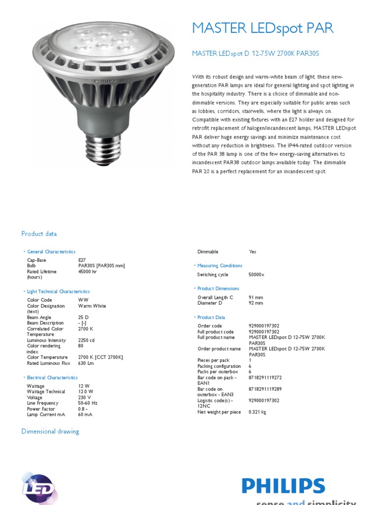 Philips PAR30S LED Light | PDF