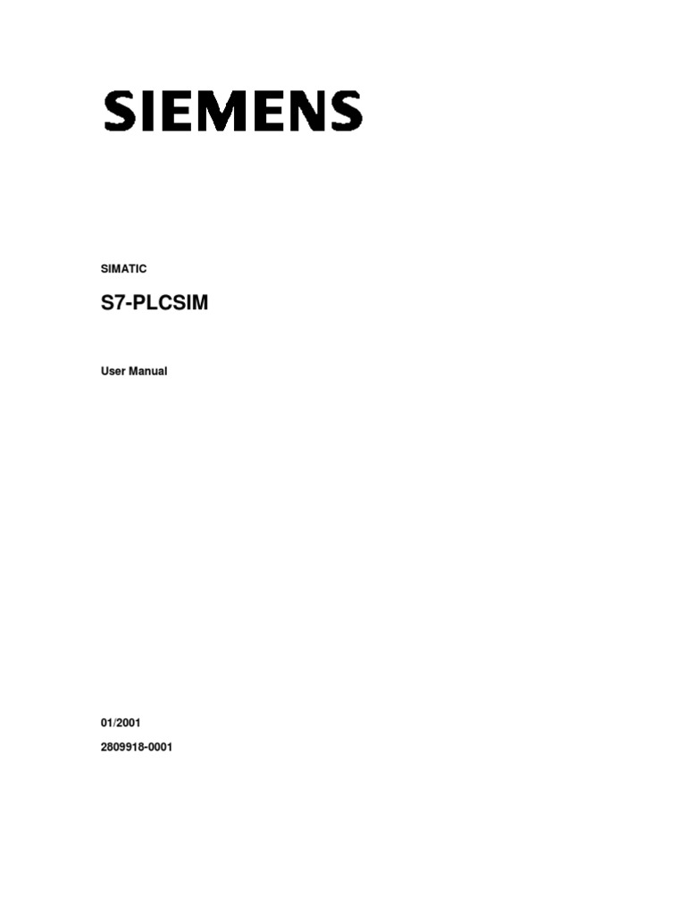 S7-PLCSIM - Testing Your S7-CPU Programs - Manual | PDF | Programmable ...