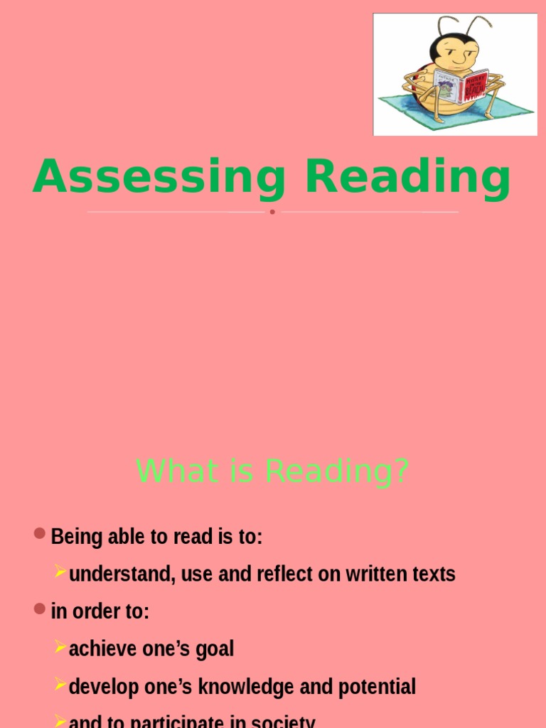 Assessing Reading | PDF | Reading (Process) | Reading Comprehension