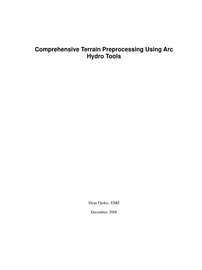 Comprehensive Terrain Preprocessing Using Arc Hydro Tools - 2008 | PDF | Drainage Basin | Lake