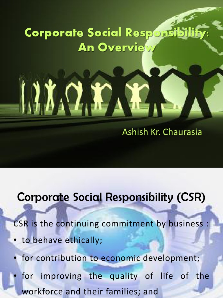 Corporate Social Responsibility: An Overview | PDF | Corporate Social ...
