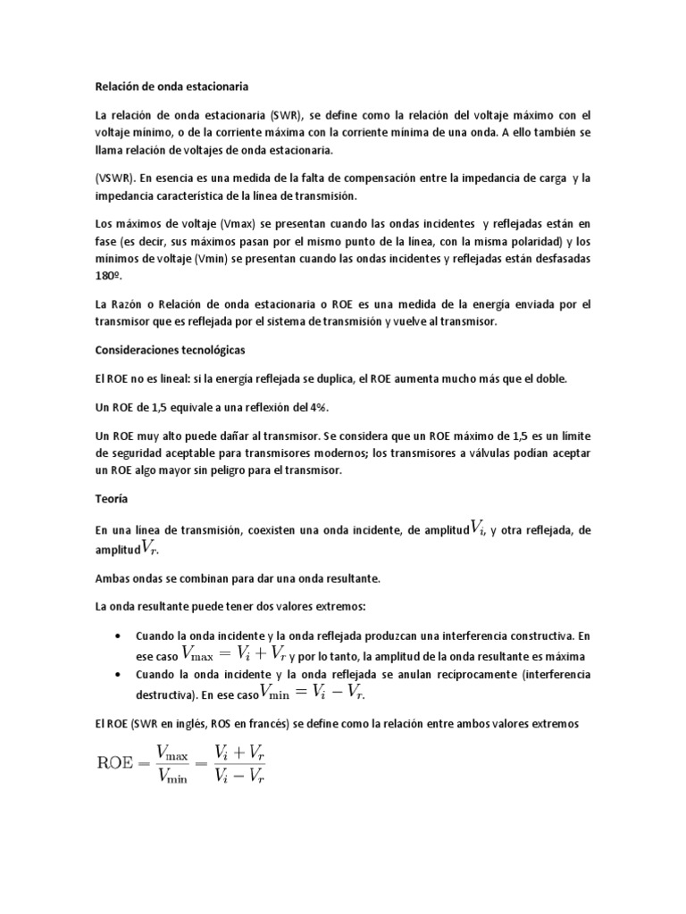 Relación de Onda Estacionaria, Nodos y Antinodos | PDF | Olas | Oscilación