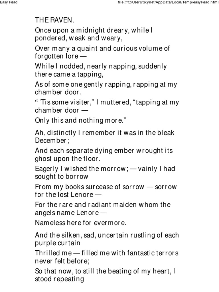 The Raven | PDF | The Raven