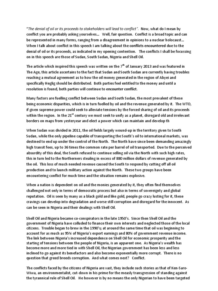 Speech 1 | Nigeria | Government