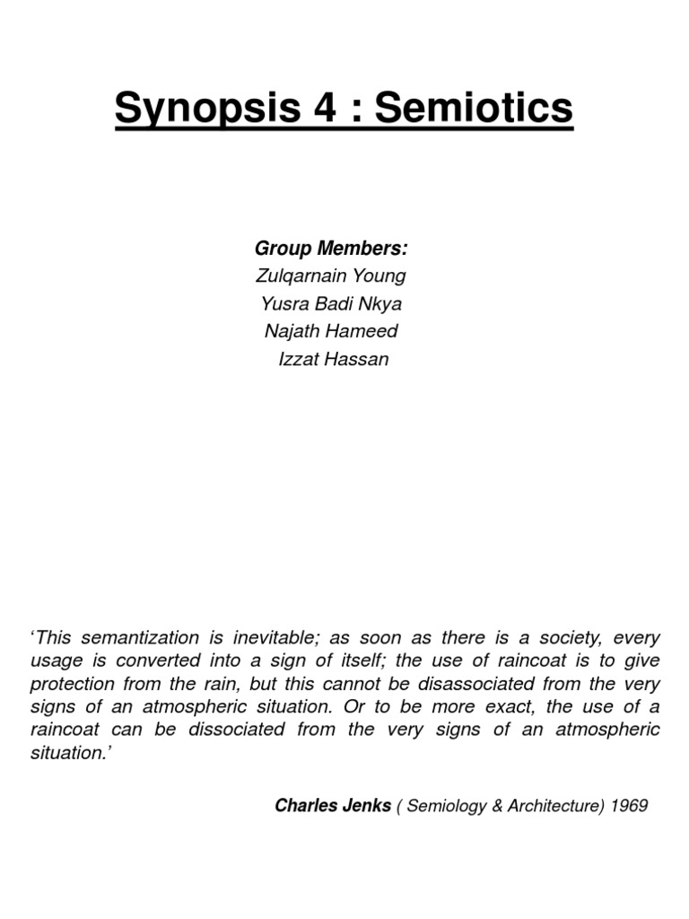 Semiotics & Structuralism | PDF