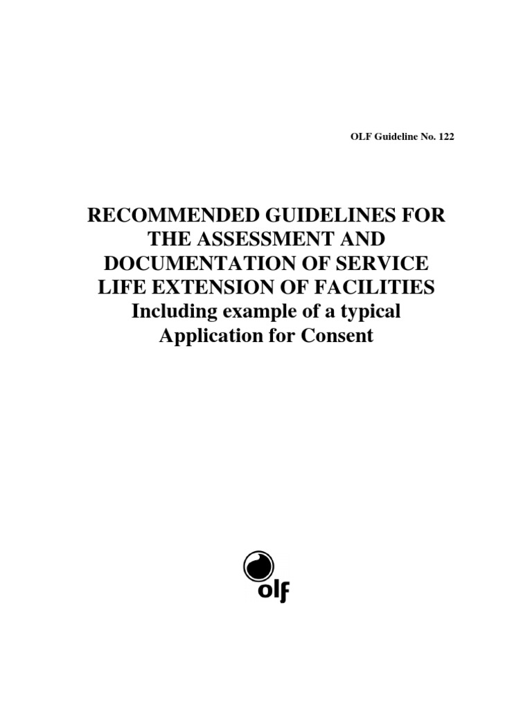OLF 122 - Guidelines For The Assessment and Documentation of Facilities ...