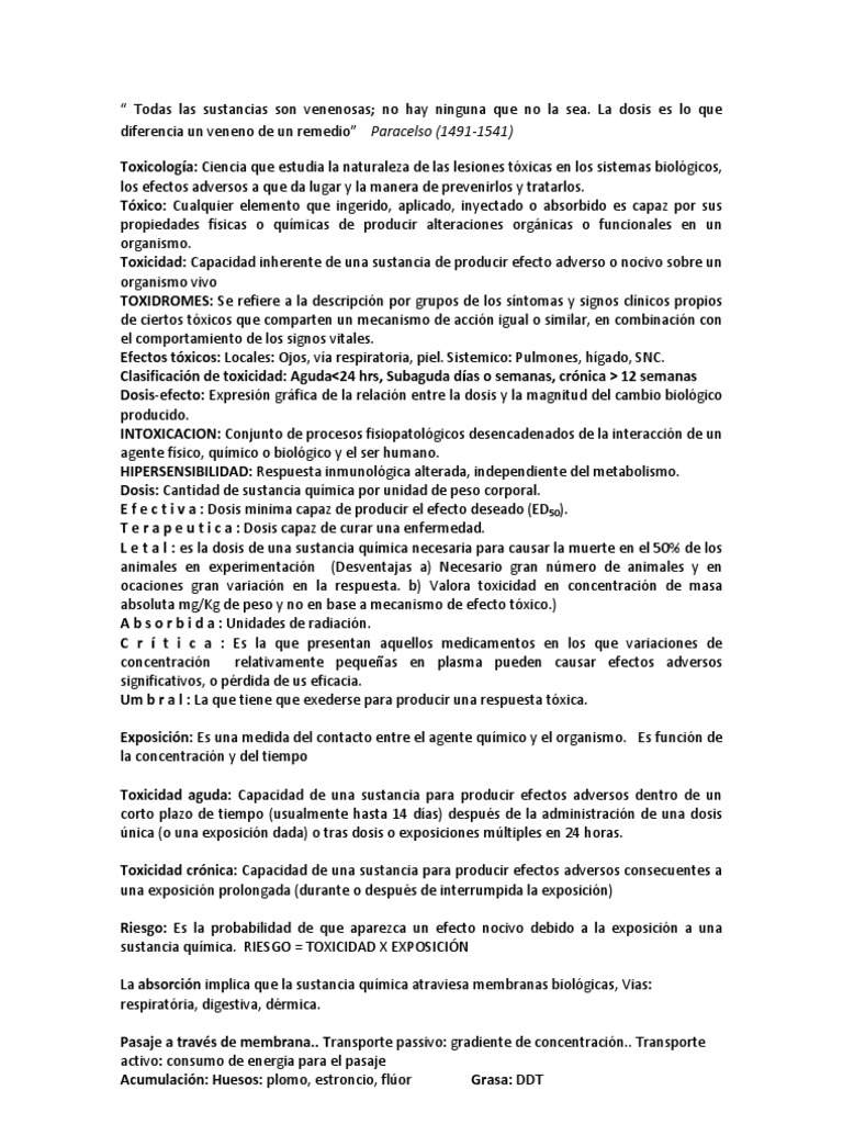 Preguntas Toxi | PDF | Toxicidad | Medicamentos con receta