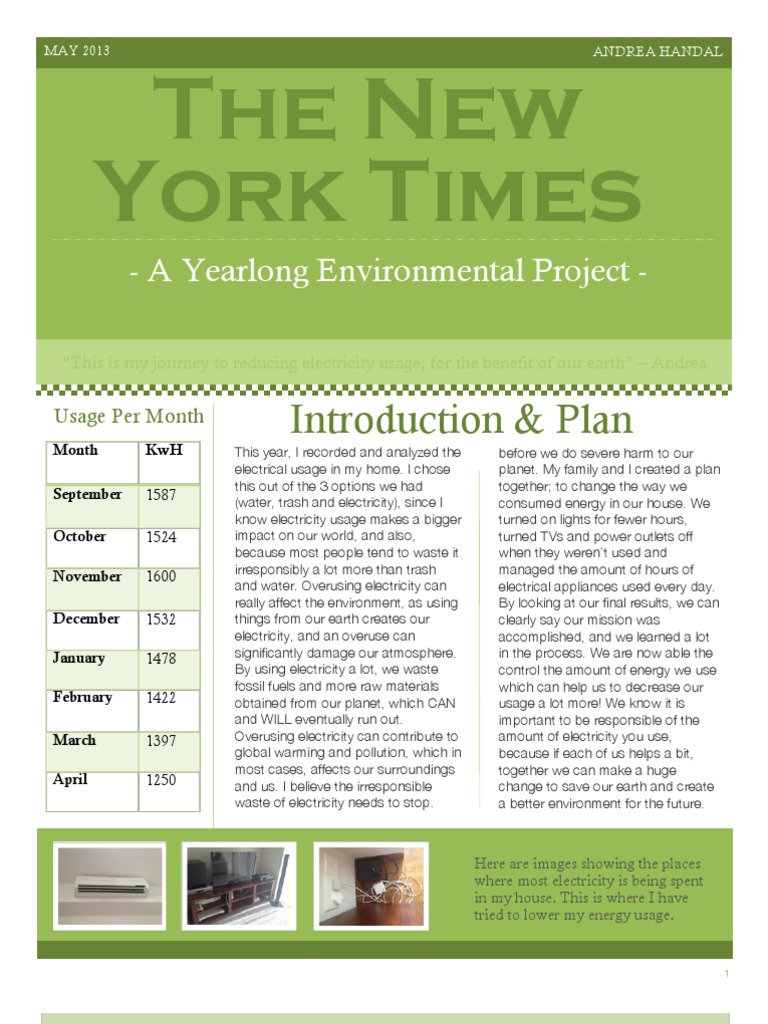 Reducing Home Electricity Usage Journey | PDF | Waste | Natural Environment