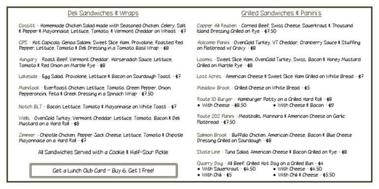 Deli Sandwich Board 10 X 20 | PDF