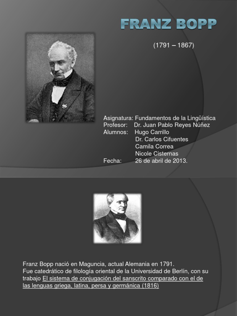 Franz Bopp Biografía Fin | PDF