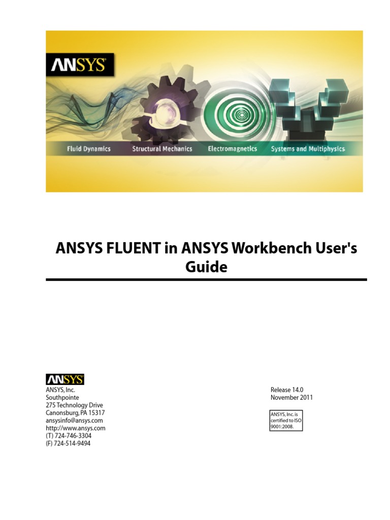 Ansys Fluent 14.0: Workbench Guide | PDF | Graphical User Interfaces | Trademark