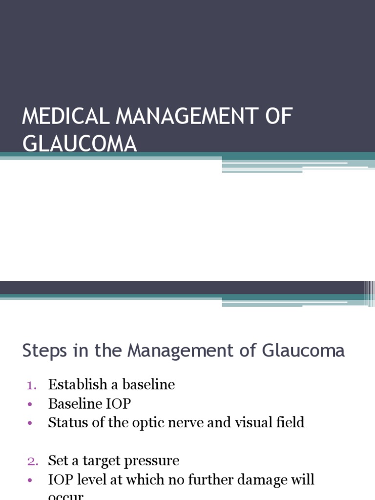 Medical Management of Glaucoma | PDF | Glaucoma | Adverse Effect