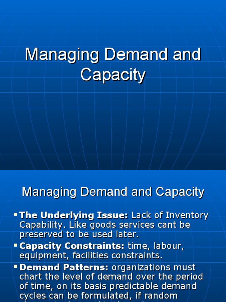 Demand and Capacity Management Strategies | PDF | Demand | Economies