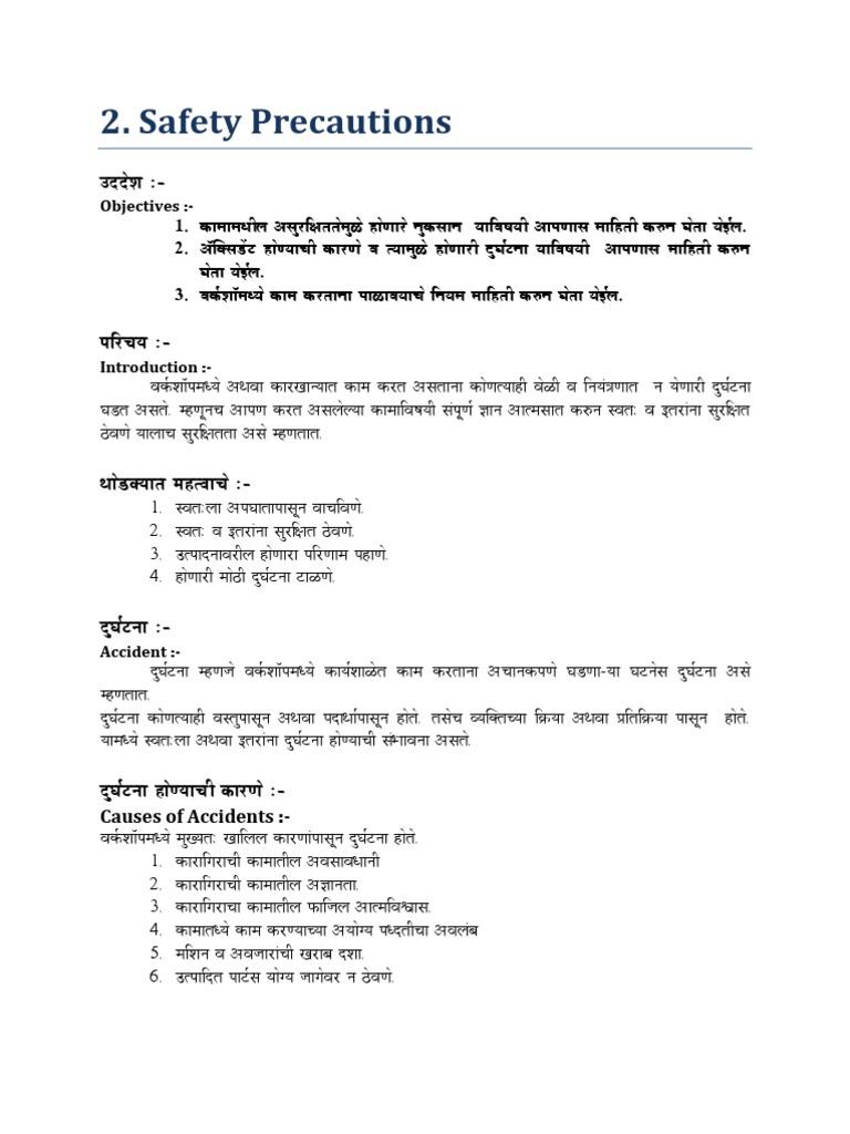 Safety Precautions | PDF | Machine | Industries