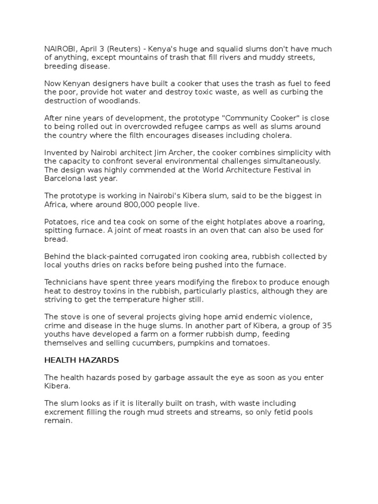 Slum Cooker | PDF | Kitchen Stove | Stove