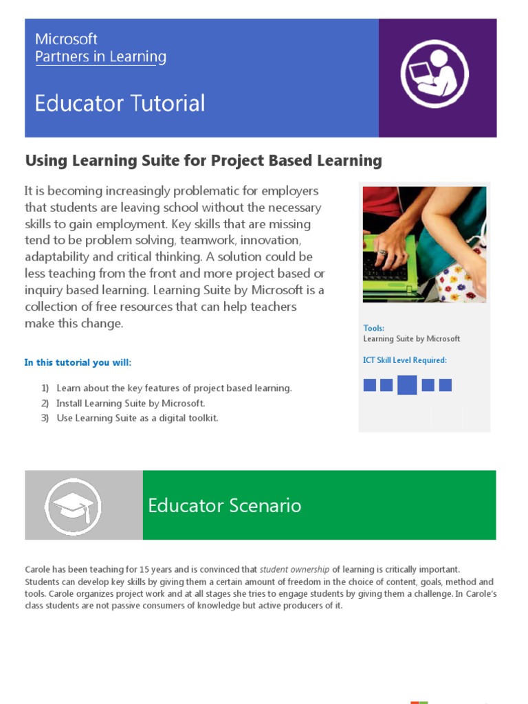 Using Learning Suite For Project Based Learning | PDF | Project Based ...