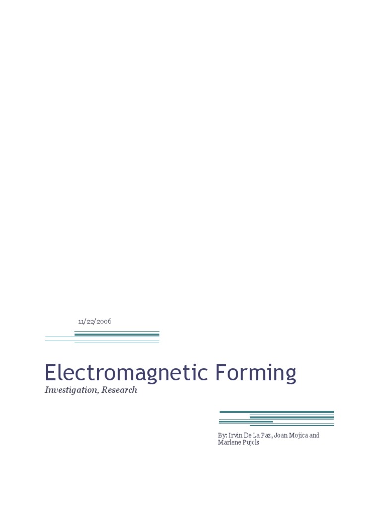 Electromagnetic Forming | PDF | Inductor | Electromagnetic Field