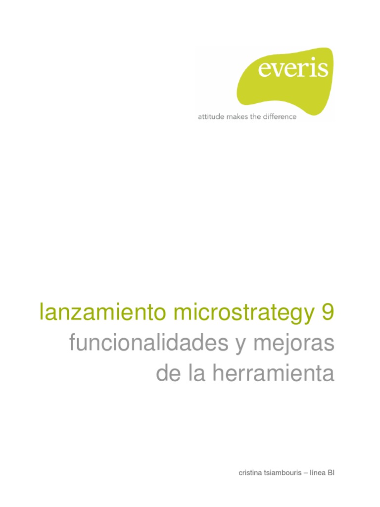 MicroStrategy 9 | PDF | Almacén de datos | Red mundial