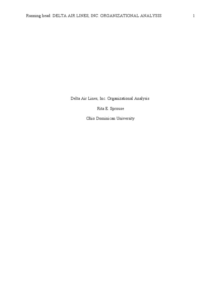 Delta Air Lines, GBD Inc. Organizational Analysis | PDF | Swot Analysis ...