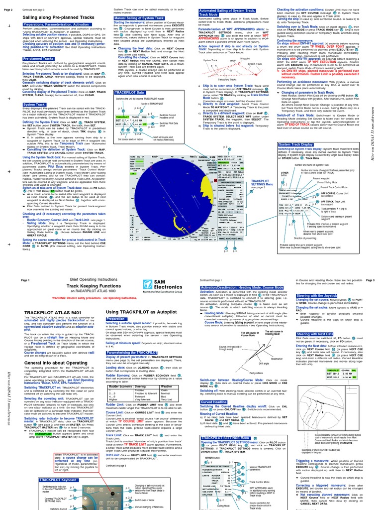 Radar Operational Controls Poster | PDF | Rudder