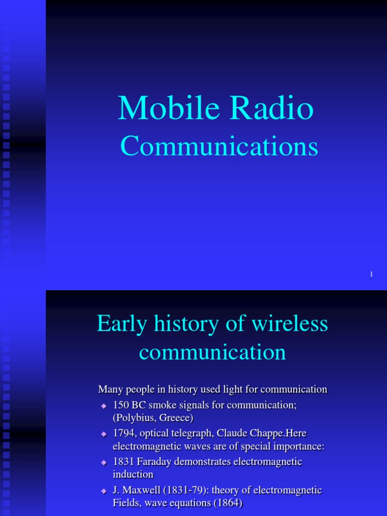Mobile Radio Communications | PDF | Code Division Multiple Access ...