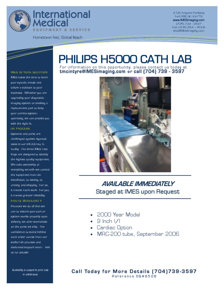 Philips Cardiac Workstation H5000 Available | PDF | Computers ...
