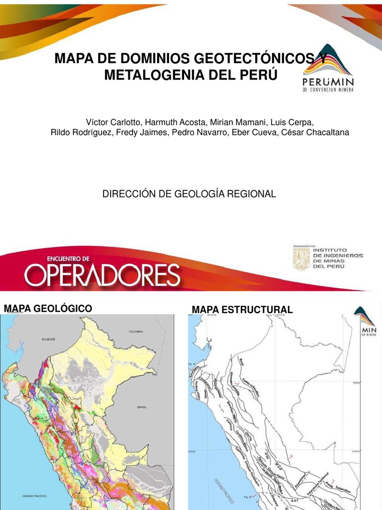 Mapa de Dominios Geotectónicos del Perú | PDF | Ambiente natural global ...