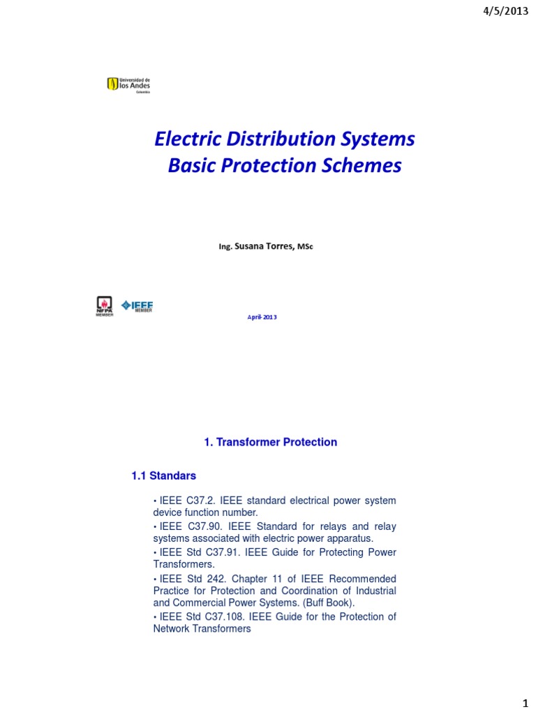 Protection Schemes | PDF | Electric Power System | Transformer