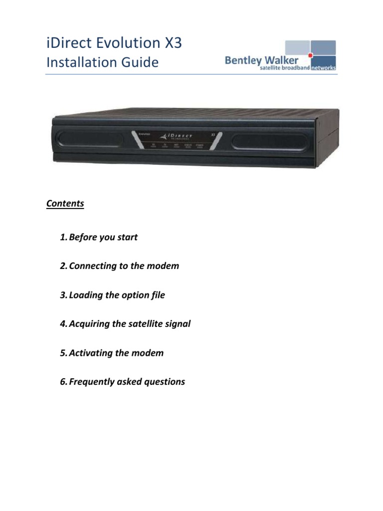 Idirect Evolution Guide | PDF | Ip Address | Modem