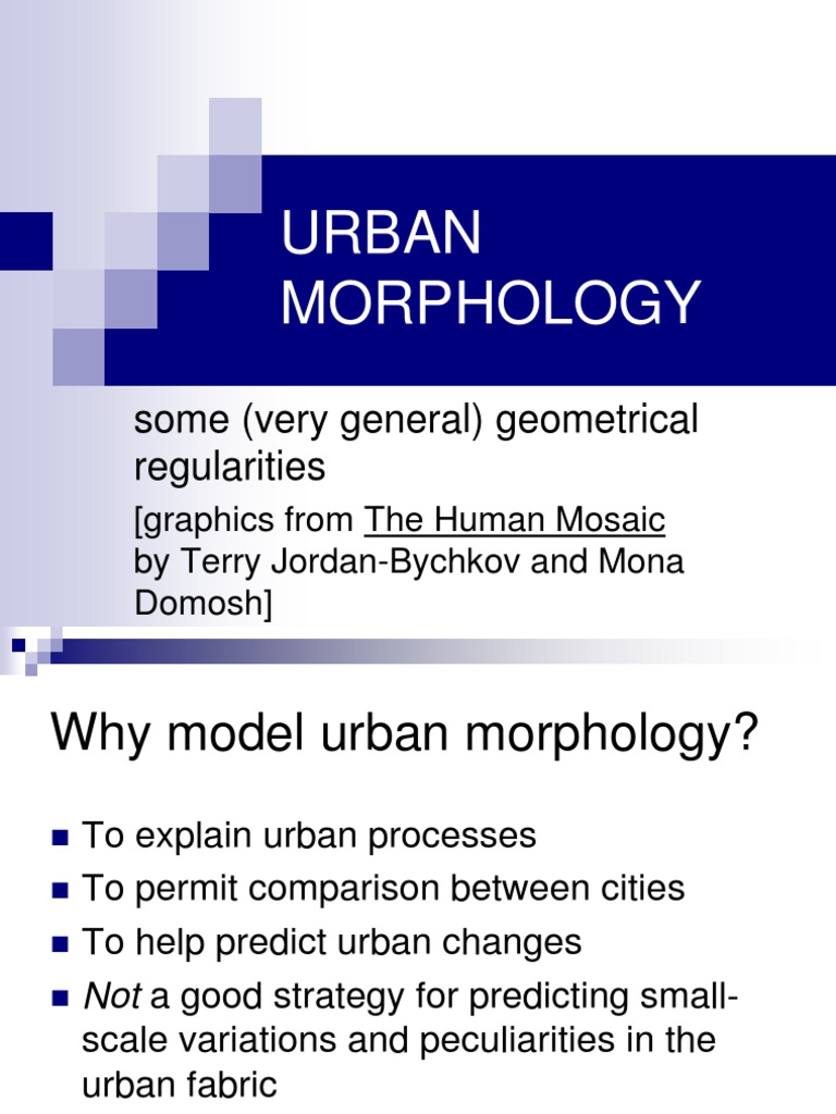 Urban Morphology: Some (Very General) Geometrical Regularities | PDF ...