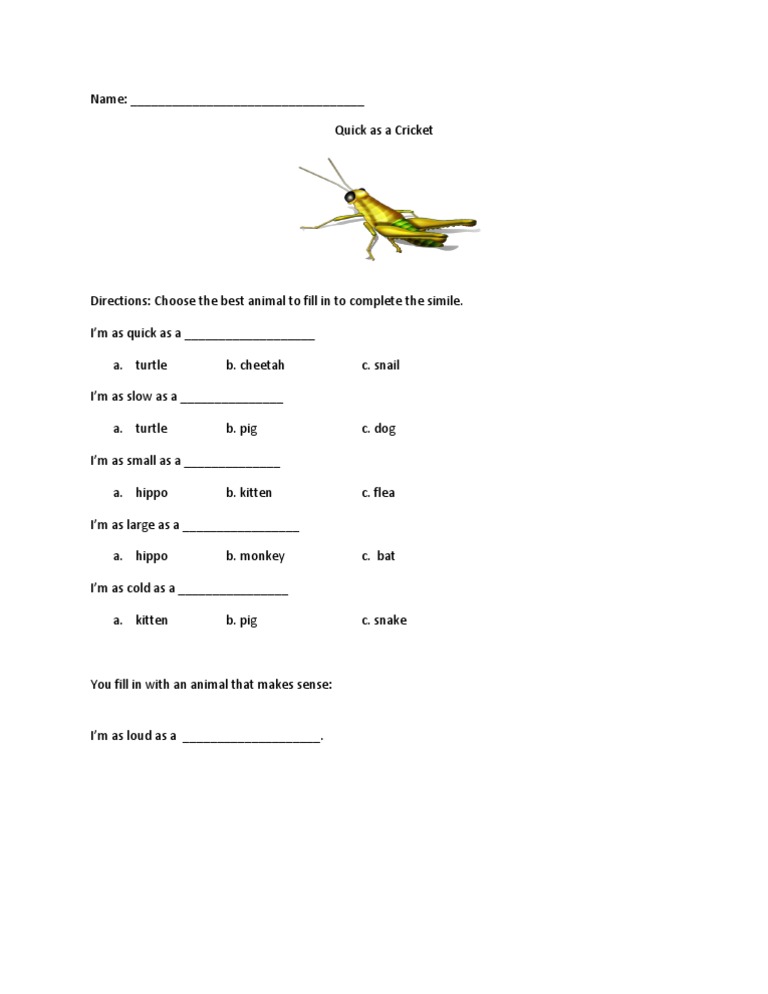 Quick As A Cricket | PDF