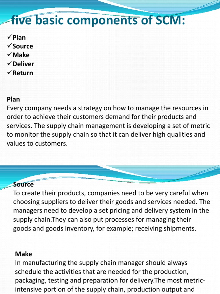 Components of SCM | PDF | Supply Chain Management | Supply Chain