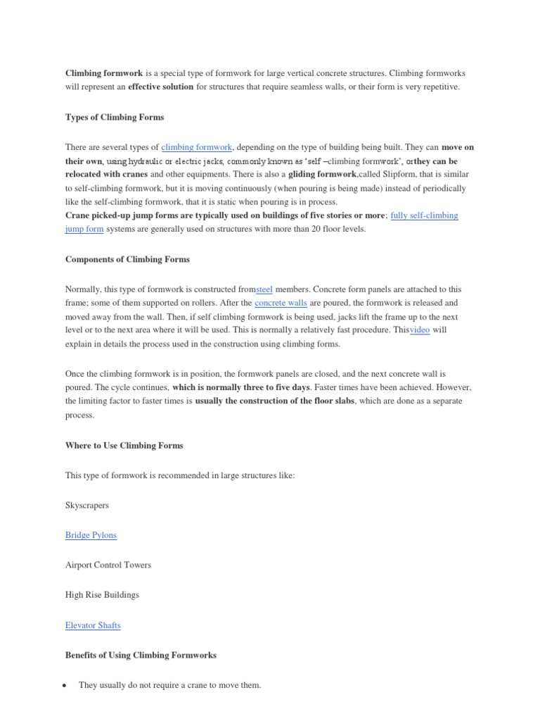 Climbing Forms Speed High-Rise Construction | PDF | Rock Climbing ...