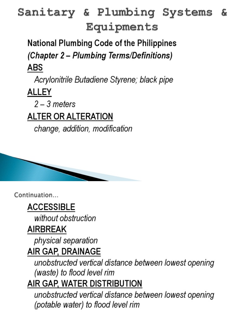 Plumbing Terms and Definitions | PDF | Plumbing | Sanitary Sewer
