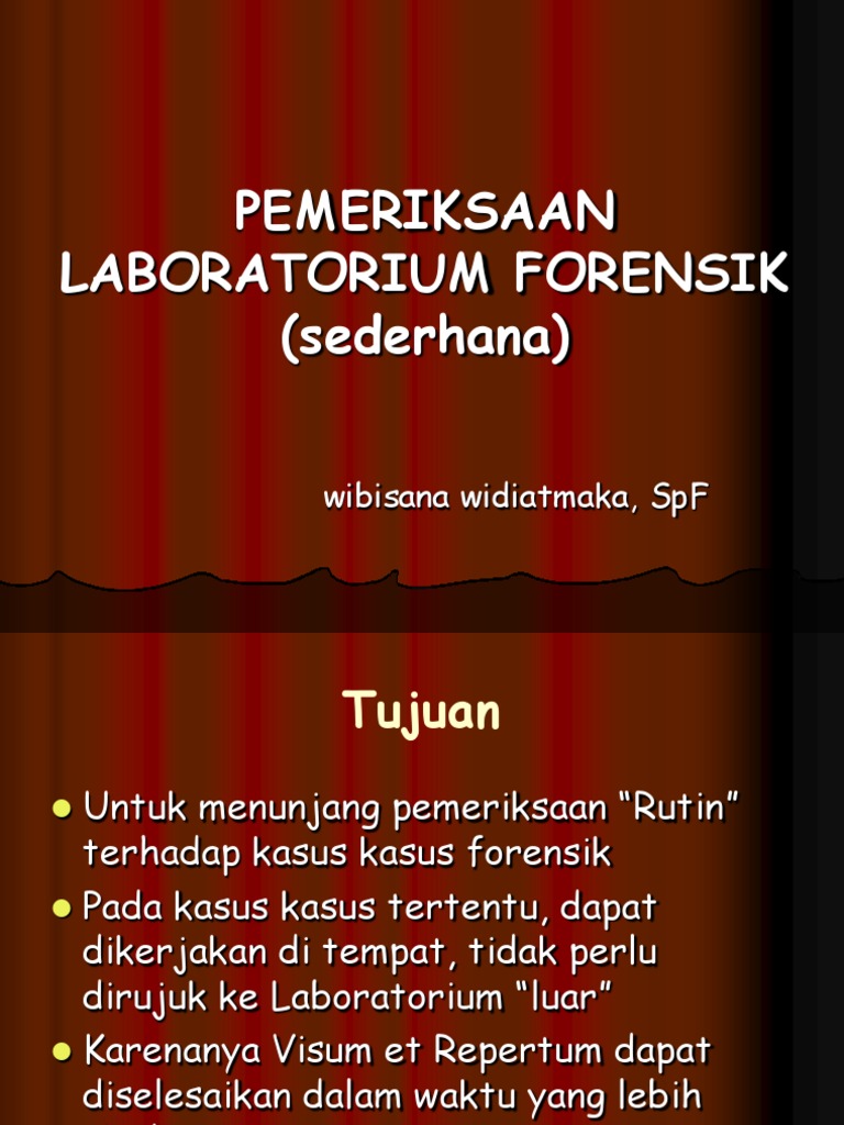 Laboratorium Forensik | PDF